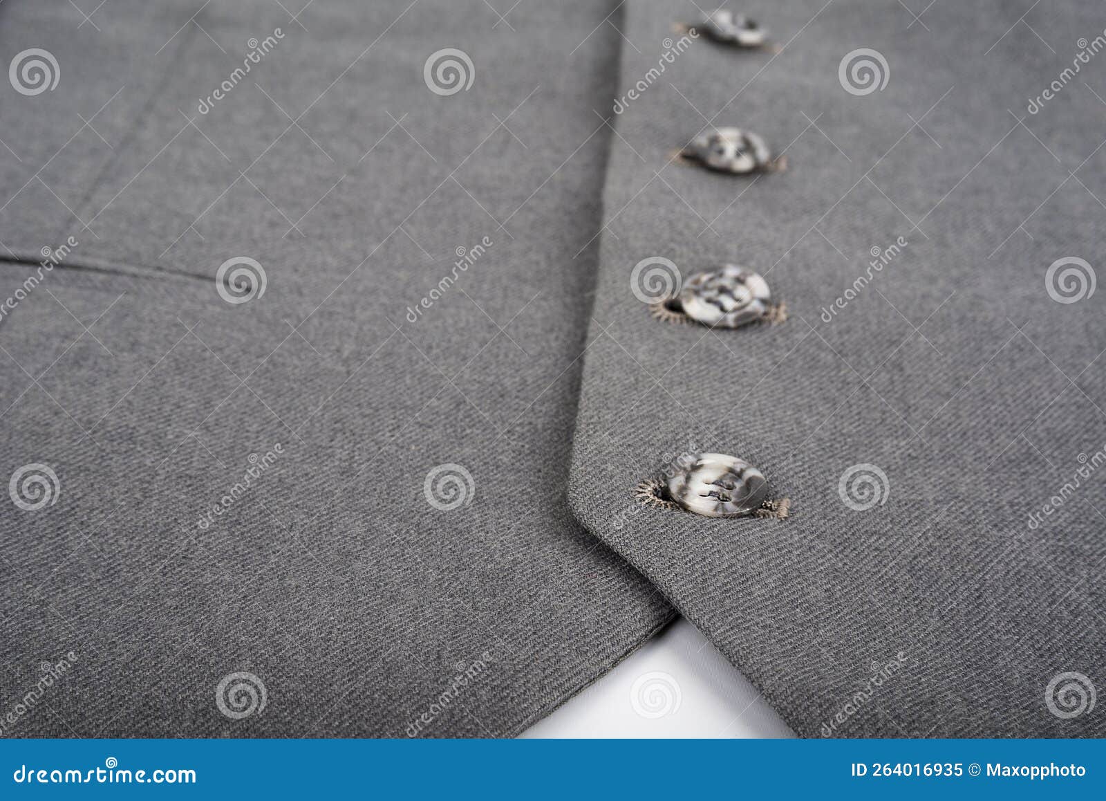 Buttonholes on the Vest Under the Suit Stock Image - Image of sewing ...