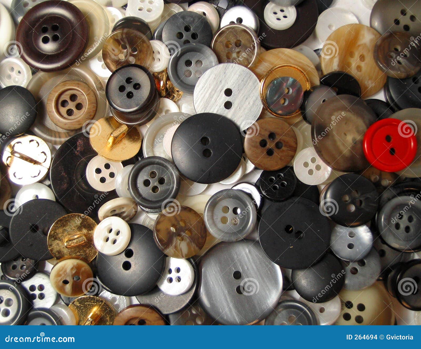 Buttons 1 stock photo. Image of round, pile, craft, hobbies - 264694