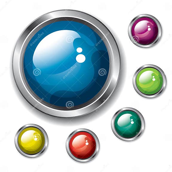 Buttons stock vector. Illustration of icon, modern, color - 10843706