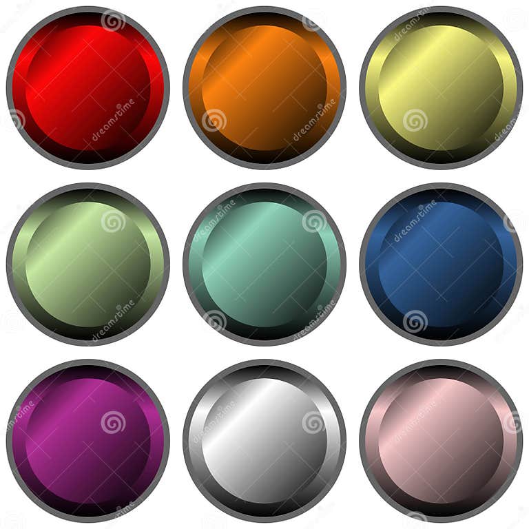 Buttons stock illustration. Illustration of scalable, round - 1127739