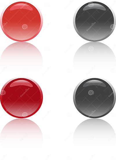 Buttons stock vector. Illustration of reflection, bright - 11942181