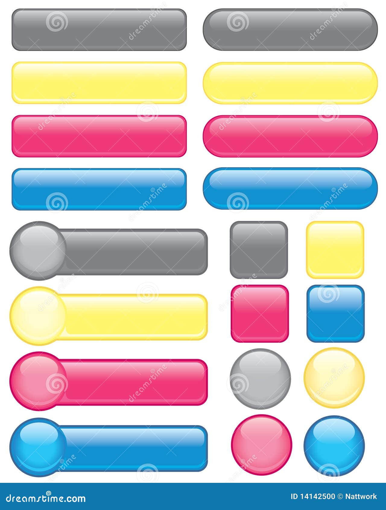 Buttons stock vector. Illustration of press, curve, cute - 14142500