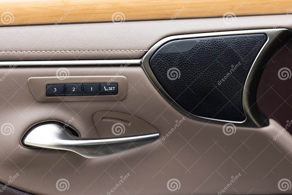 Buttons for Adjusting Seat Position with Memory. Car Automatic Seat ...