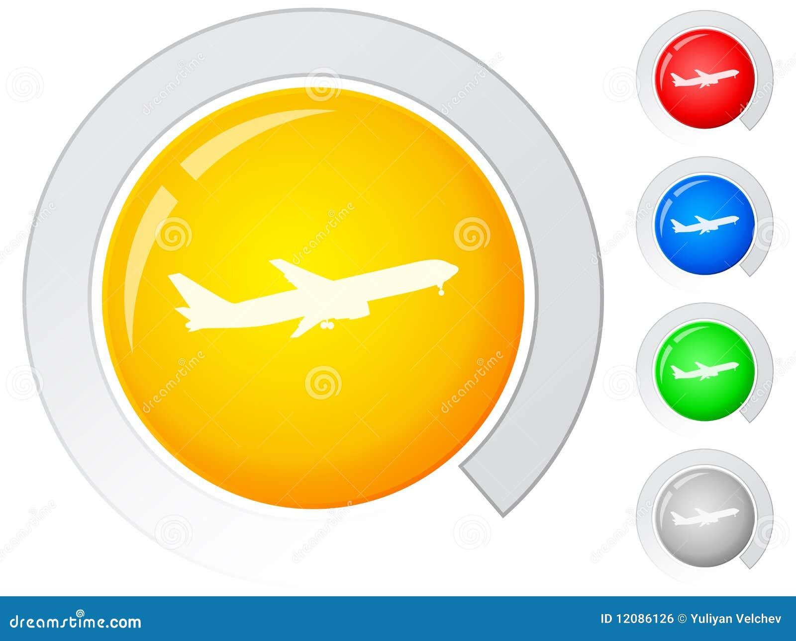 Buttons airplane stock vector. Illustration of internet - 12086126
