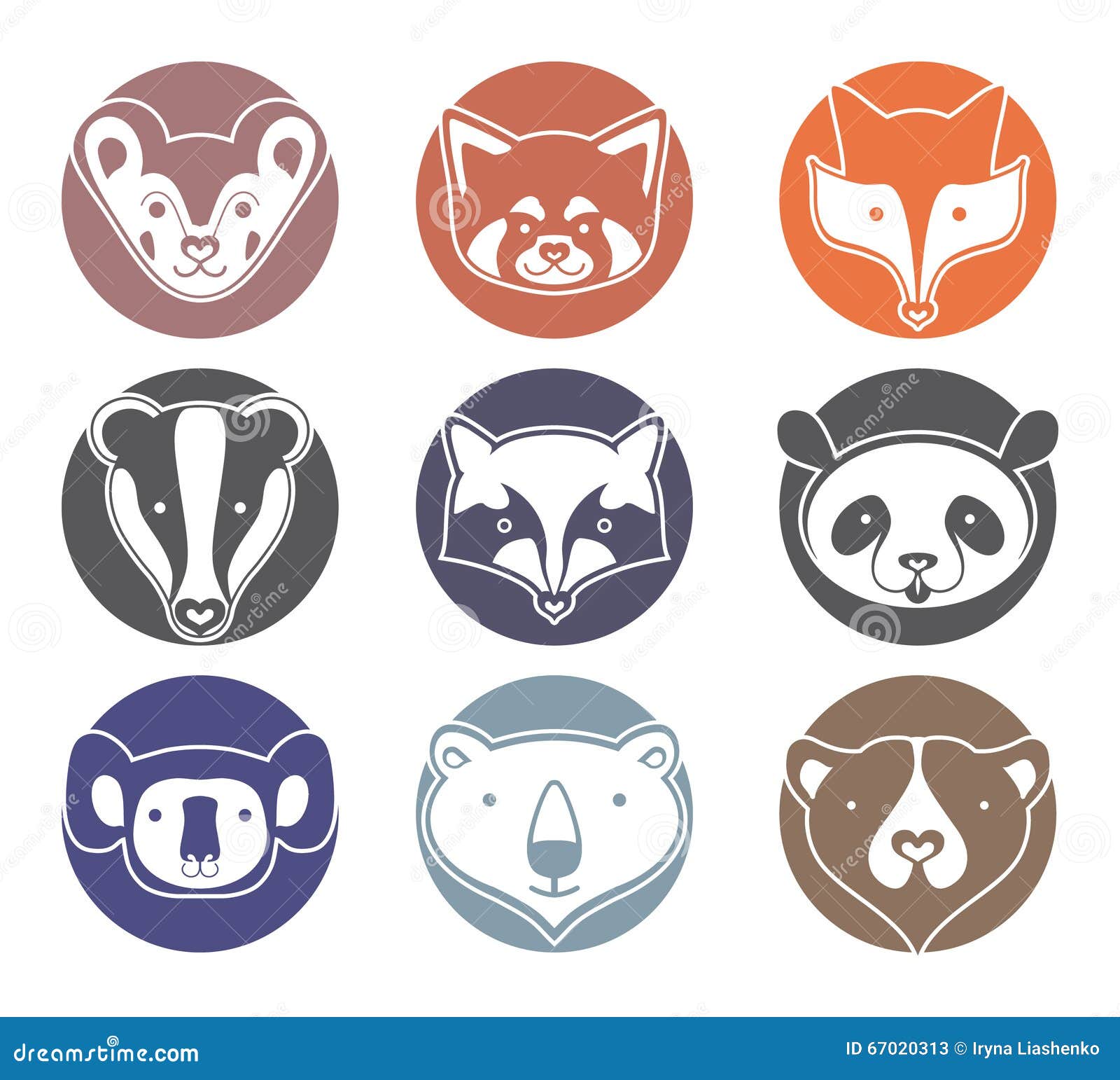 Set Buttons - 54_A. Animals Vector Illustration | CartoonDealer.com ...