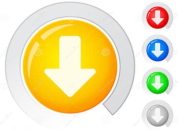 Buttons arrow down stock vector. Illustration of button - 12086132