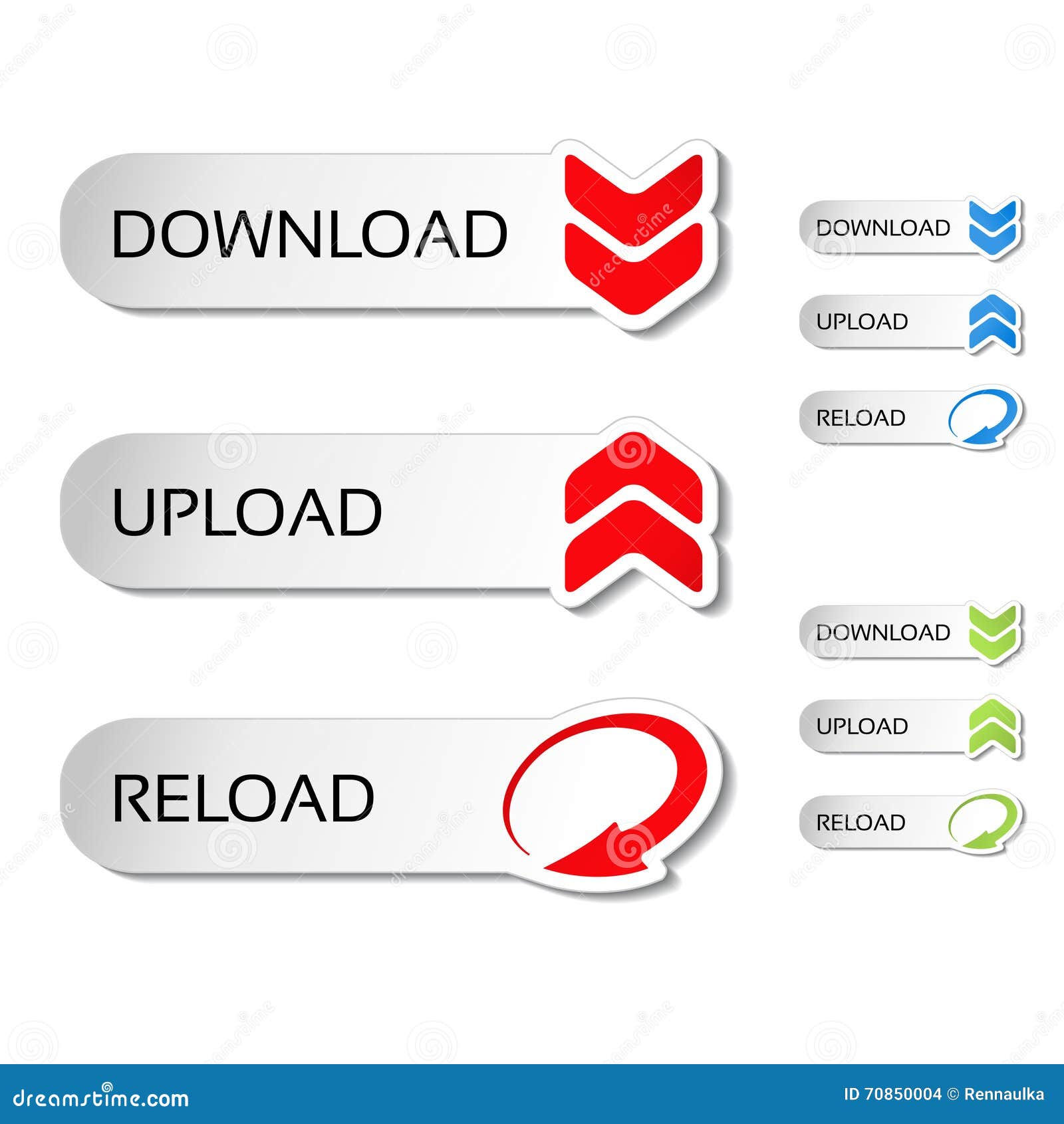 Buttons with Arrow - Download, Reload, Upload Stock Illustration ...