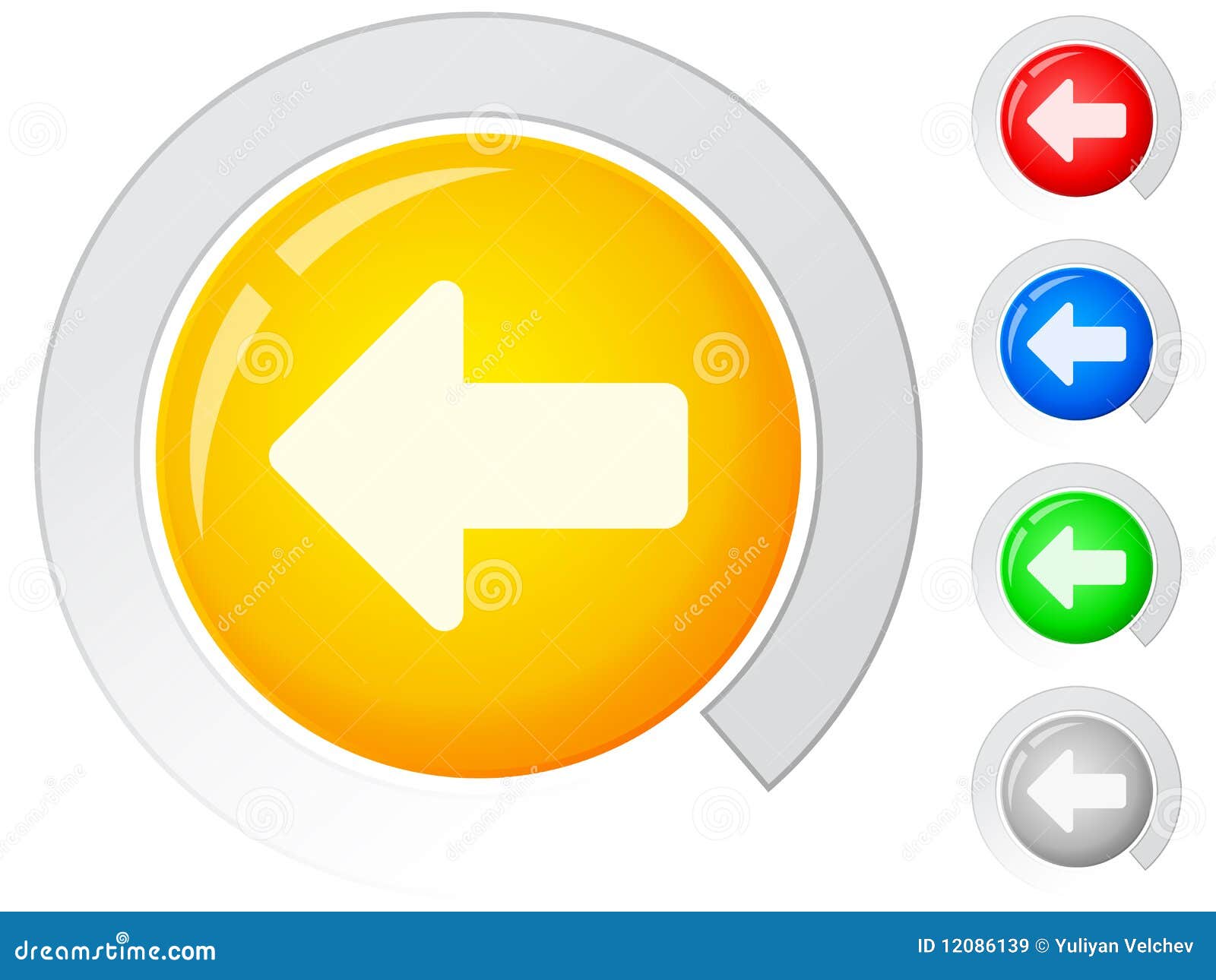 Buttons arrow left stock vector. Illustration of element - 12086139