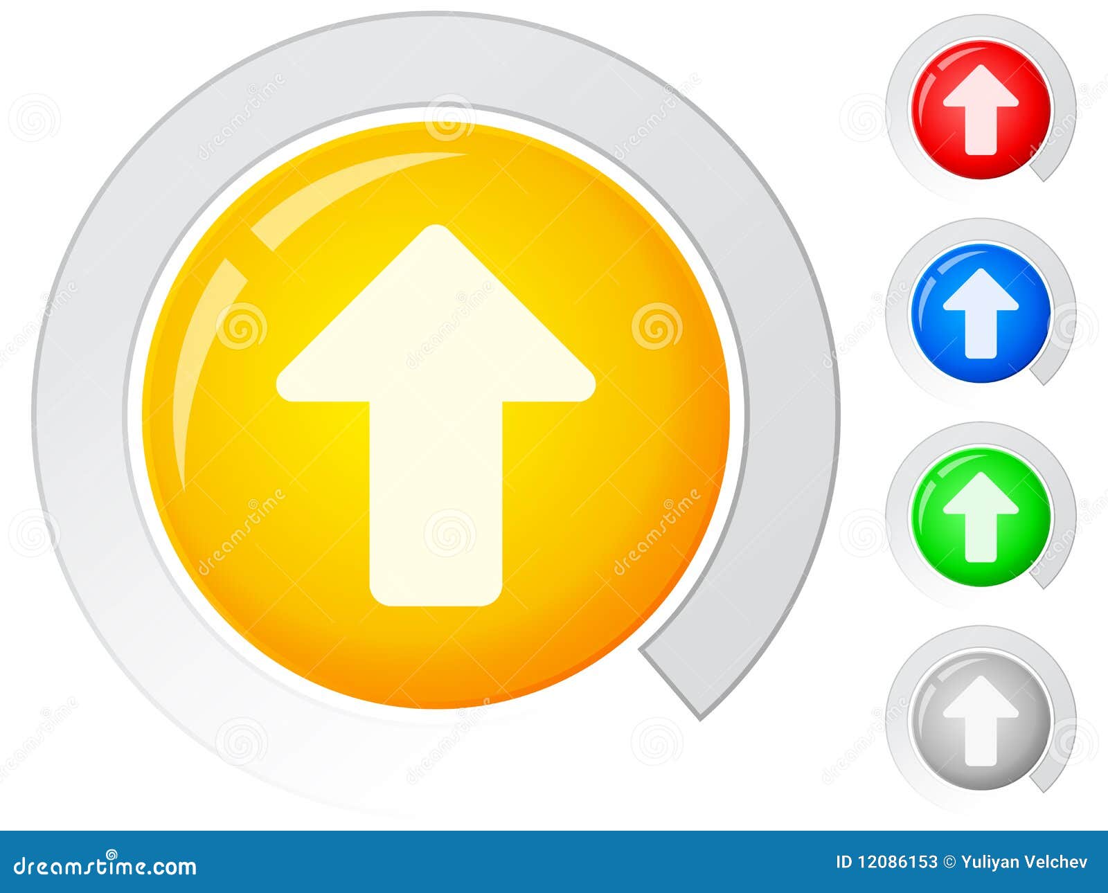 Buttons arrow up stock vector. Illustration of circle - 12086153