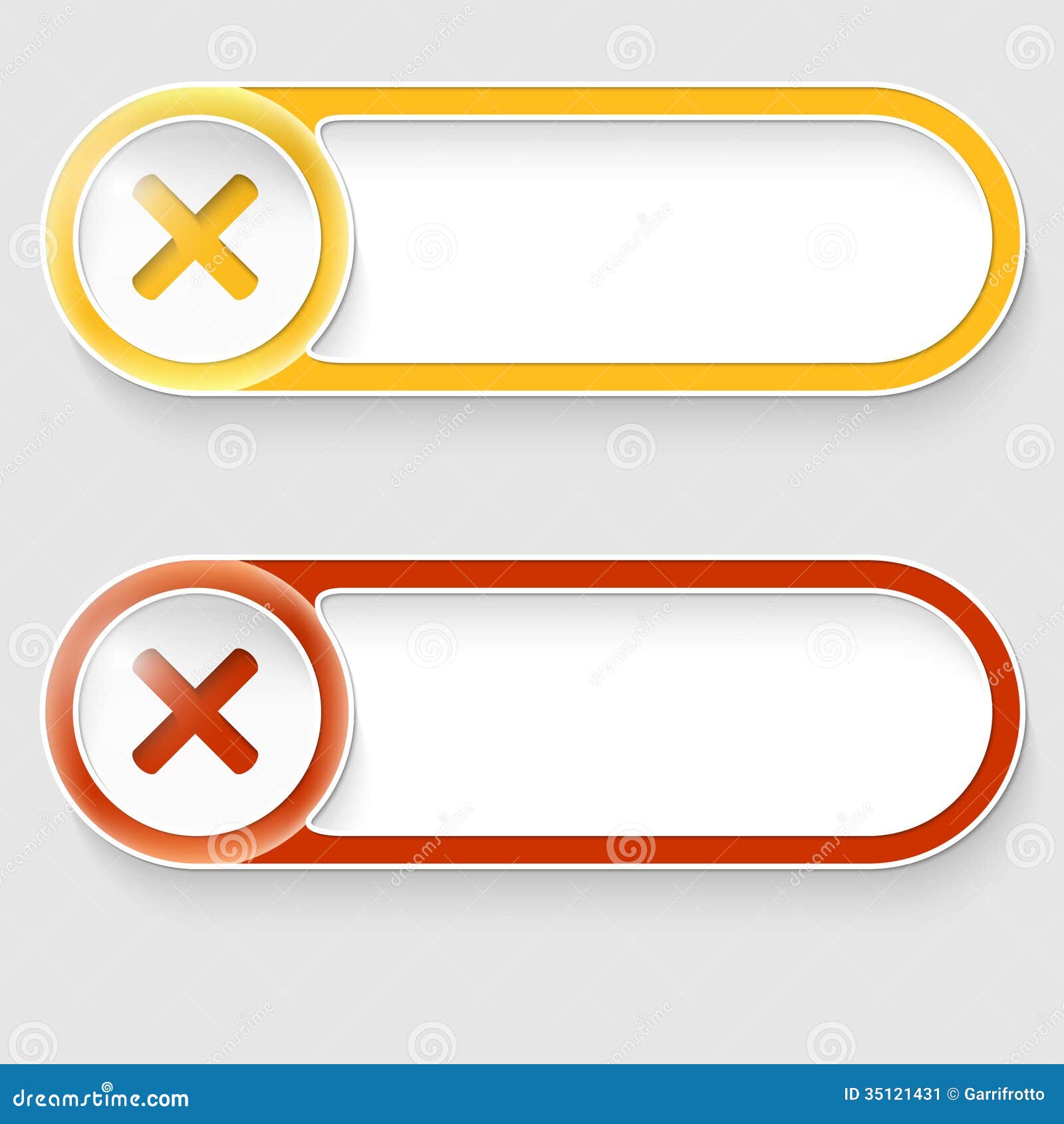 Buttons with ban mark stock vector. Illustration of design - 35121431