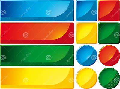 Buttons and banners stock vector. Illustration of creative - 6915393