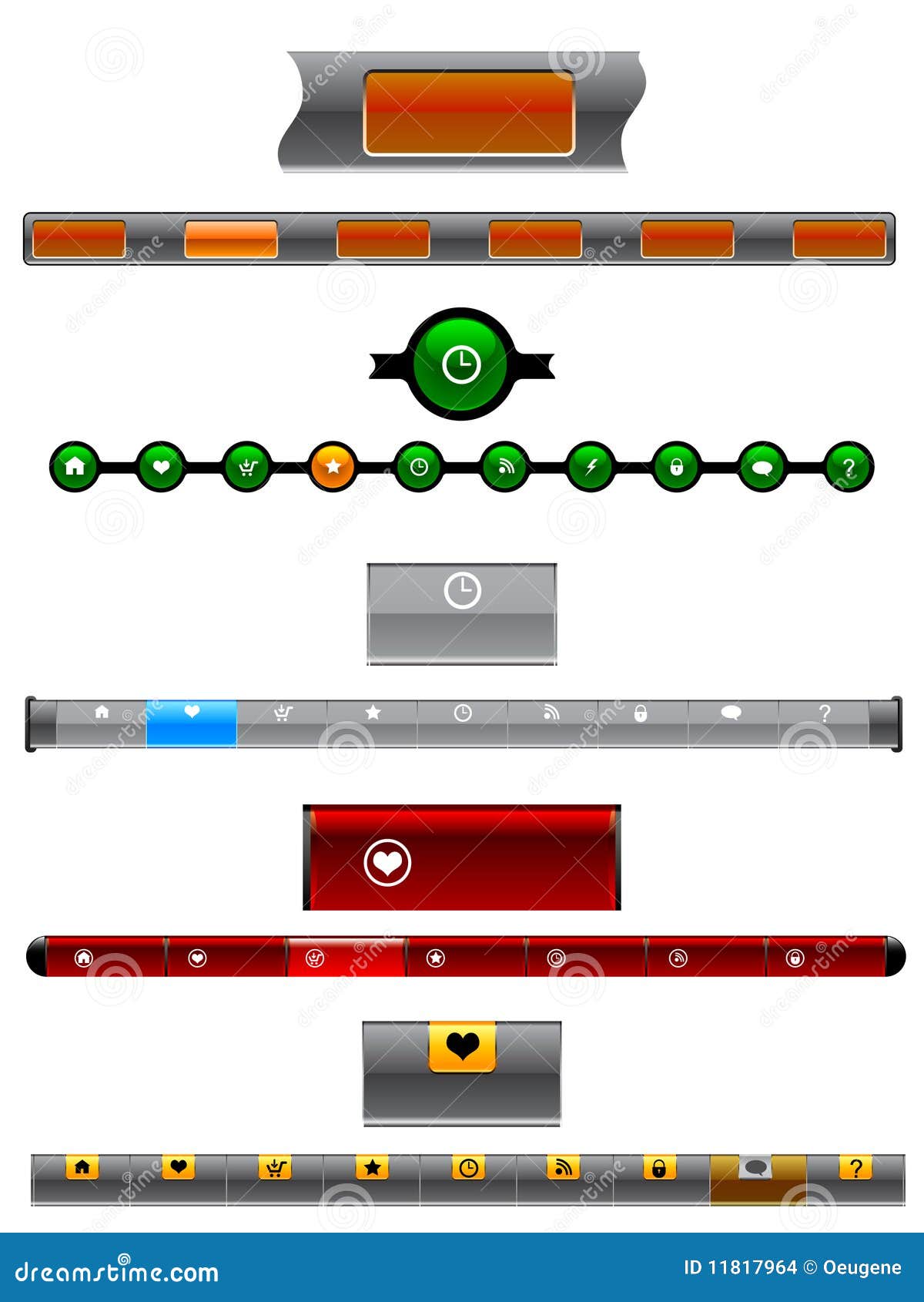Buttons bar stock illustration. Illustration of navigation - 11817964
