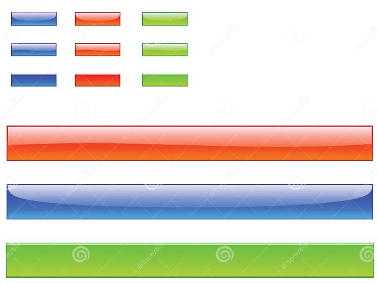 Buttons & Bars stock vector. Illustration of glassy - 3625014