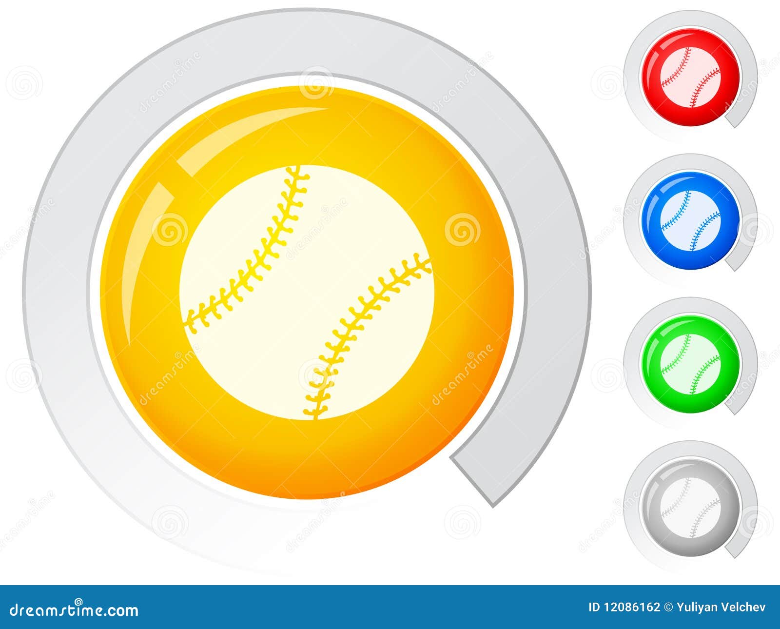 Buttons baseball stock vector. Illustration of design - 12086162