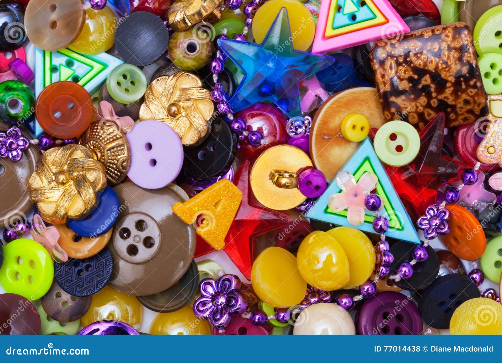 Buttons and Beads stock photo. Image of star, miscellaneous - 77014438