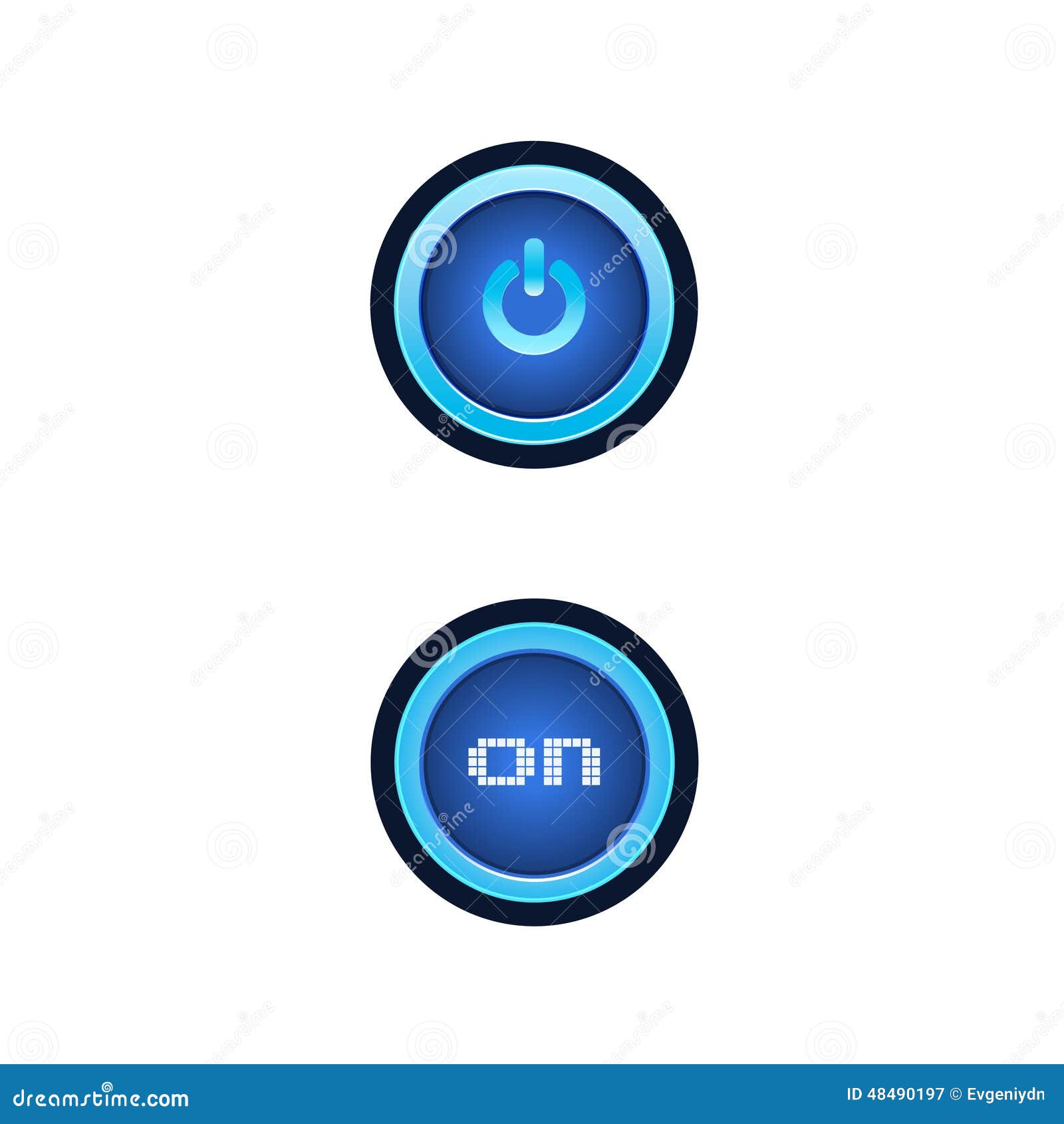 Buttons with Blue Backlight. Stock Vector - Illustration of keypad ...