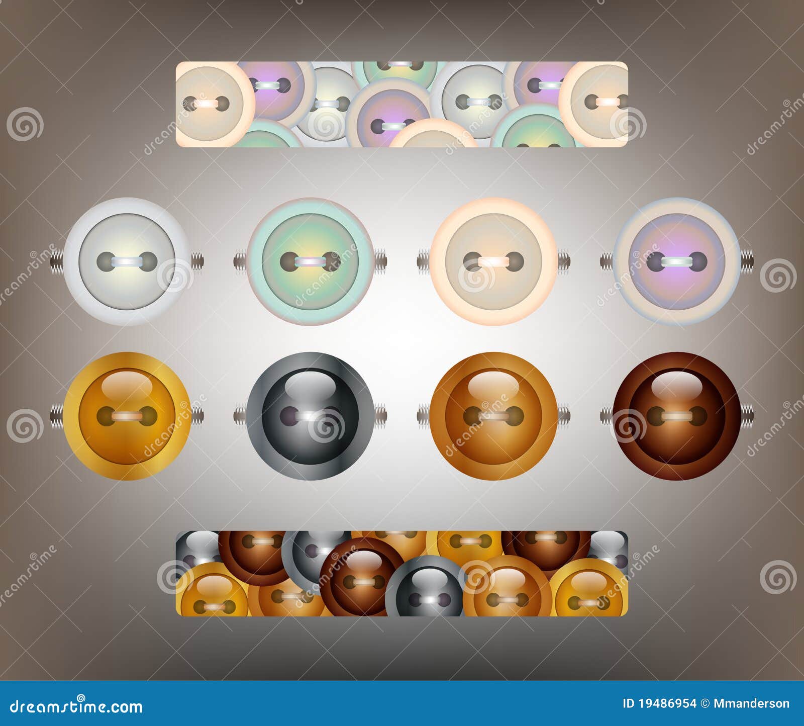 Buttons and button bars stock vector. Illustration of pastel - 19486954