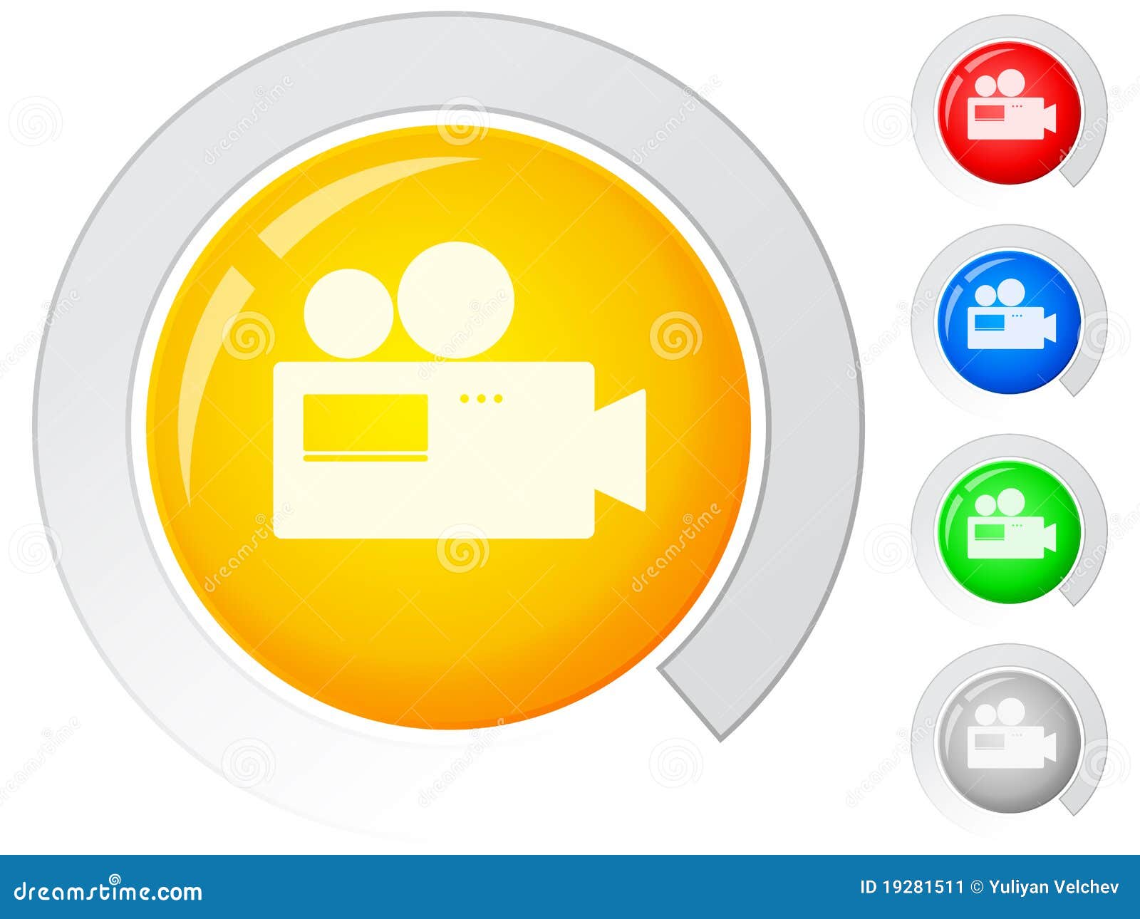 Buttons camera stock vector. Illustration of object, isolated - 19281511