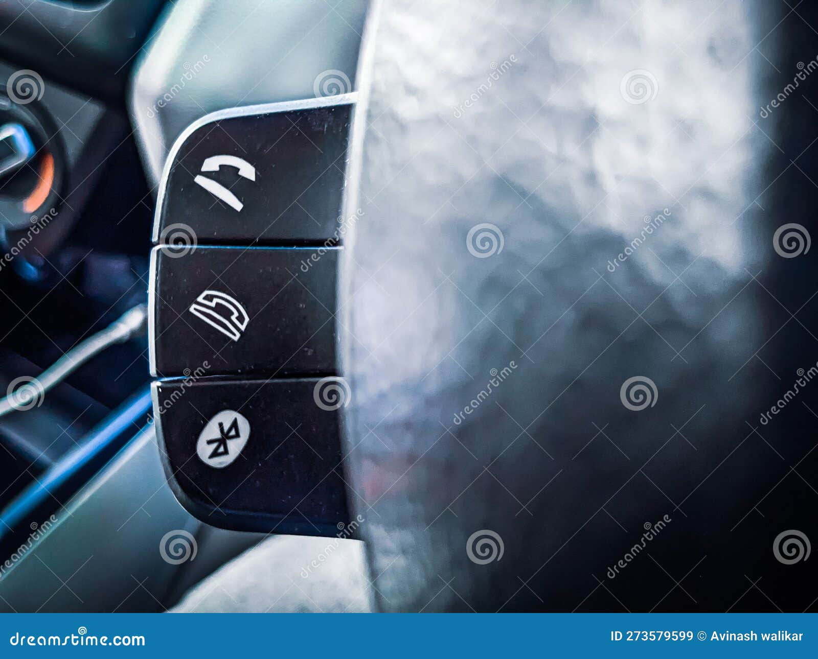 The Buttons of Car Indicating Phone and Blue Tooth Stock Image - Image ...