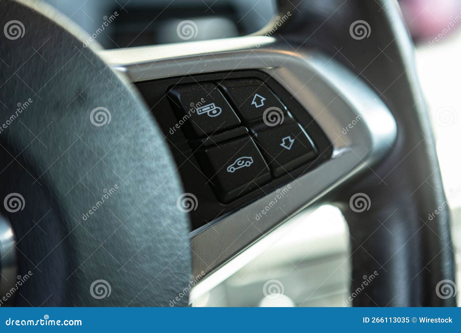 Buttons on the Car& X27;s Steering Wheel Stock Image - Image of panel ...