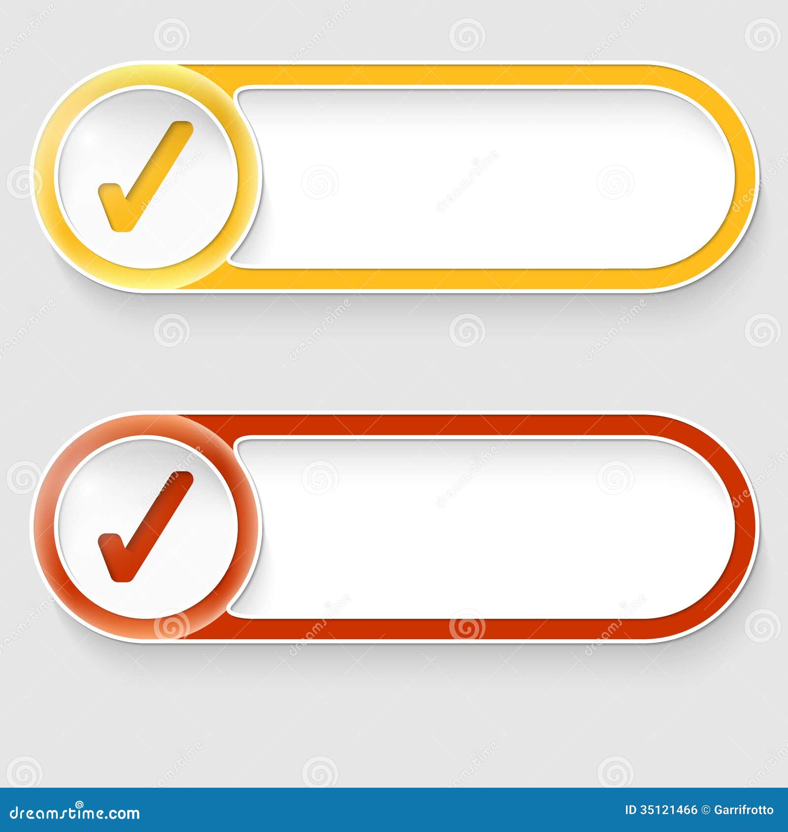 Buttons with check box stock vector. Illustration of site - 35121466