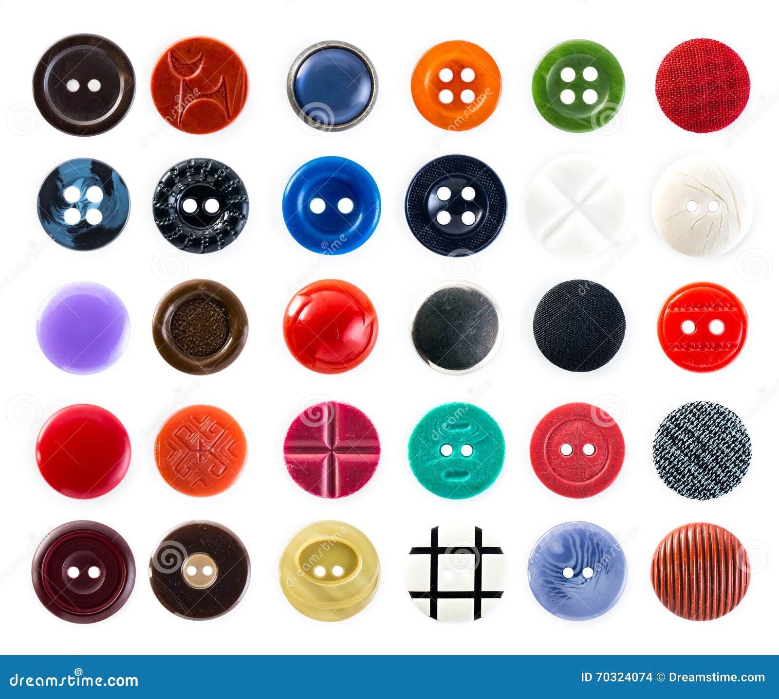 Buttons collection stock illustration. Illustration of cloth - 70324074
