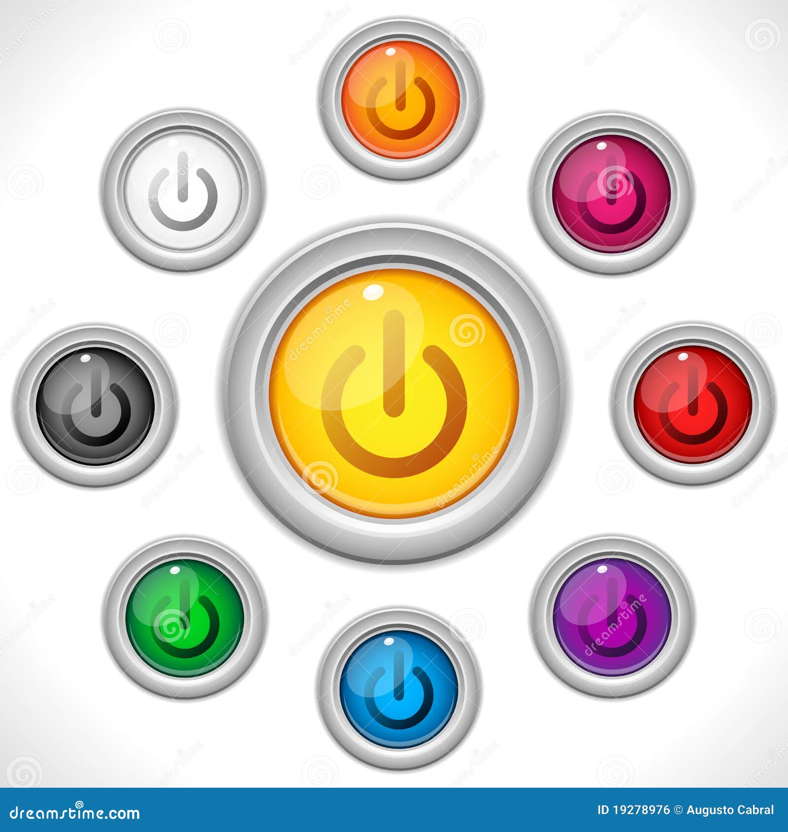 Buttons Colors Web stock vector. Illustration of control - 19278976