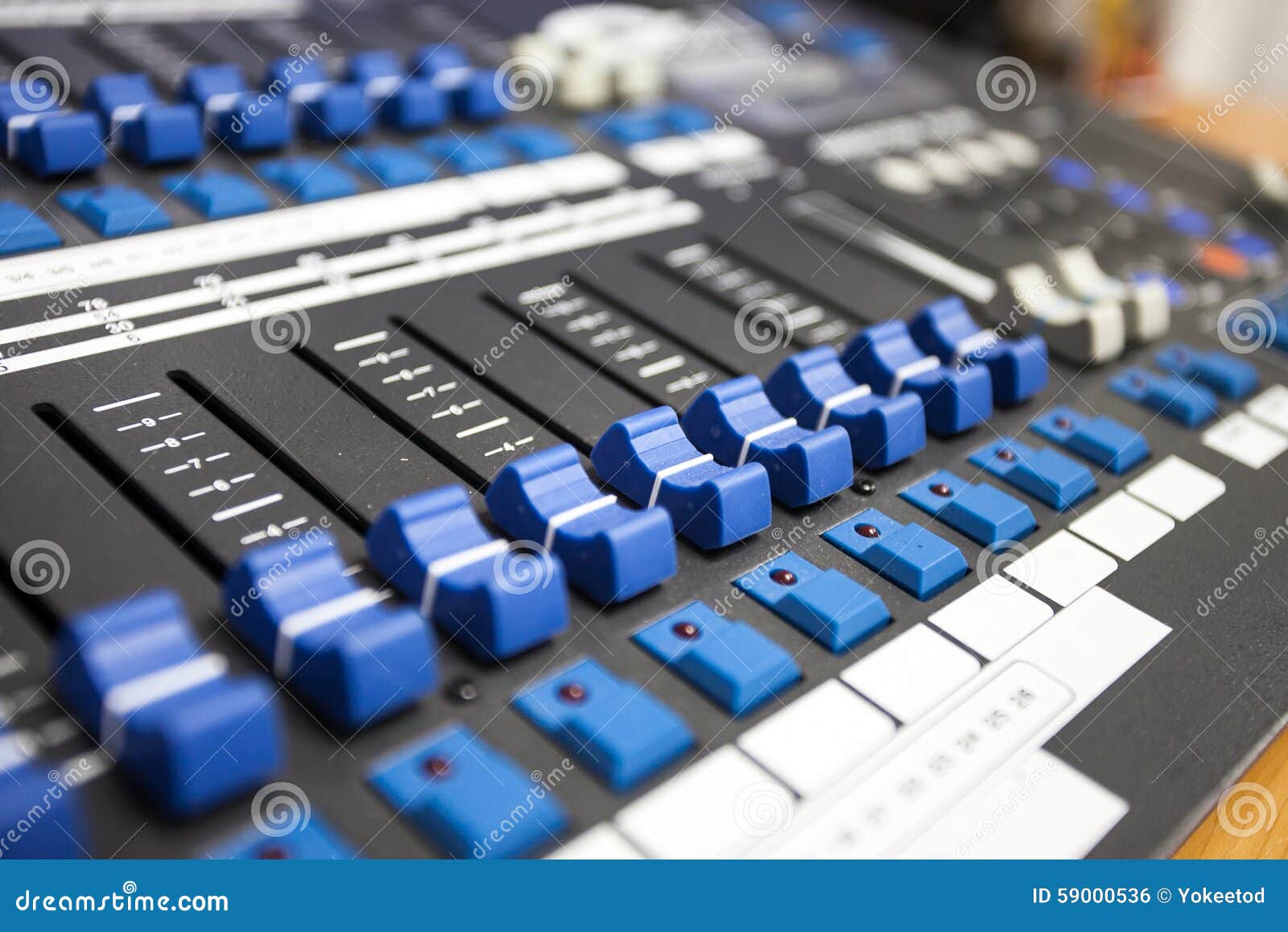 Buttons Control Sound Mixer Stock Photo - Image of effect, produce ...