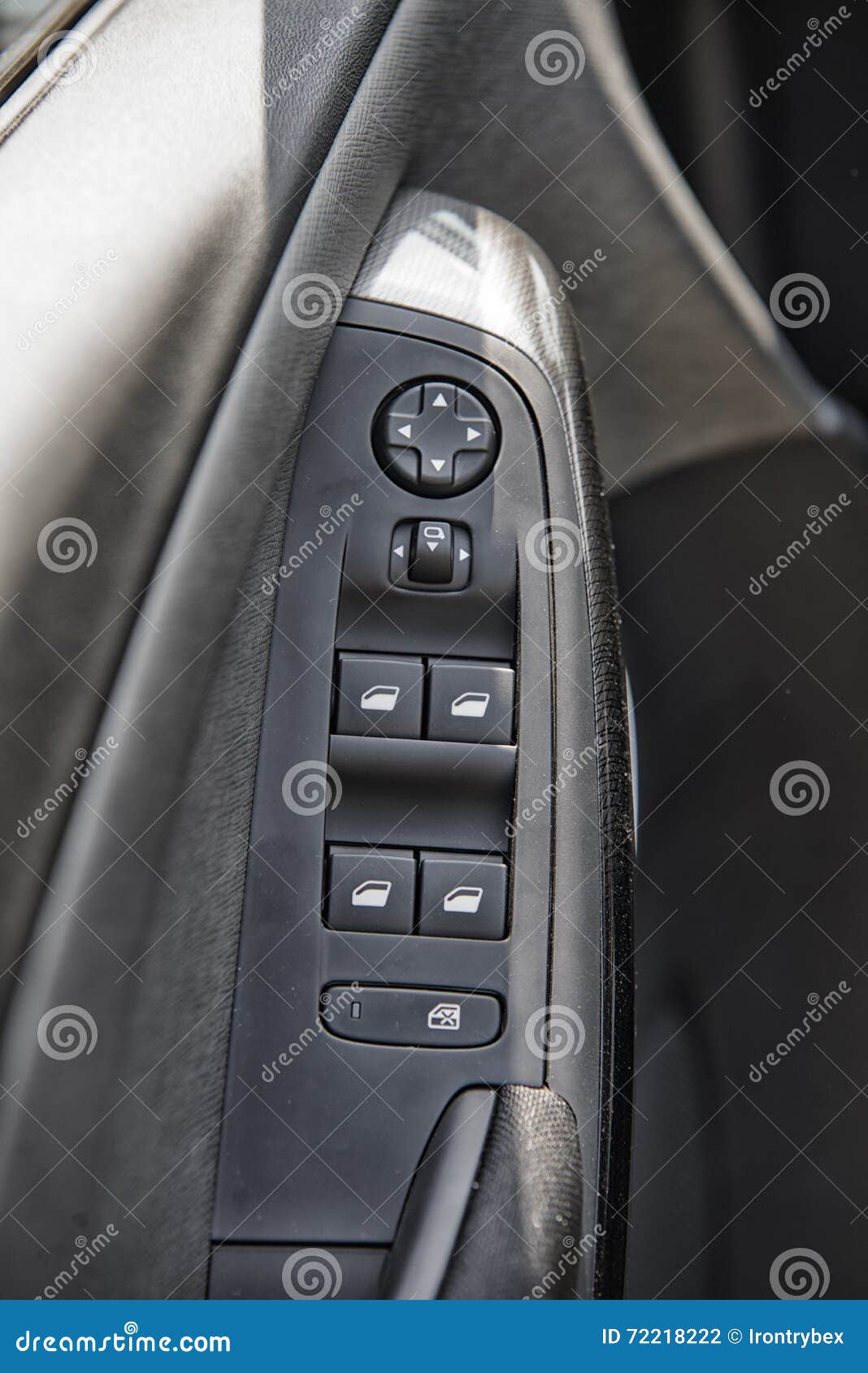 Buttons Controlling the Windows in a Car Stock Photo - Image of black ...