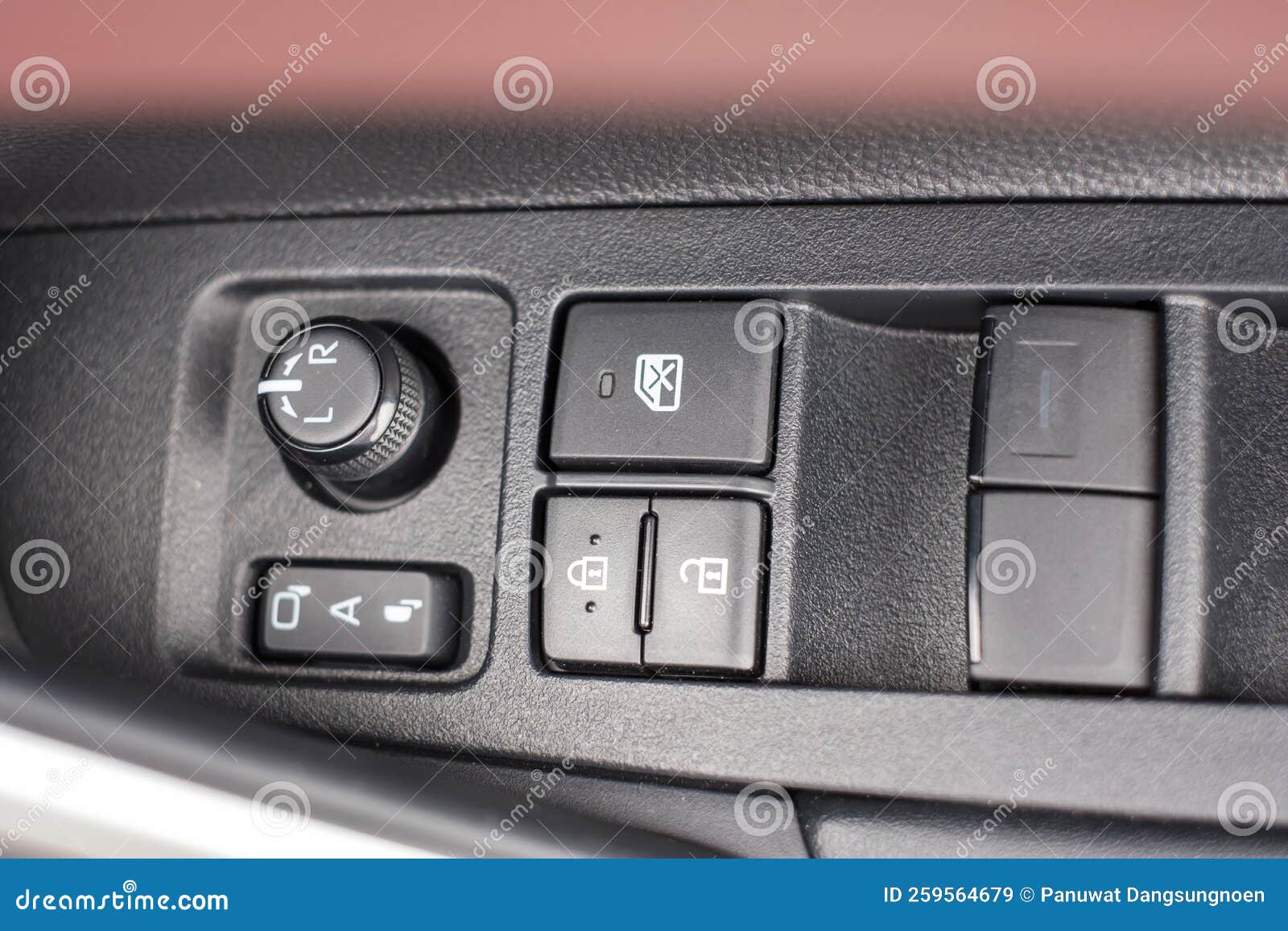 Buttons Controlling the Windows Inside a Car, Control and Electric ...