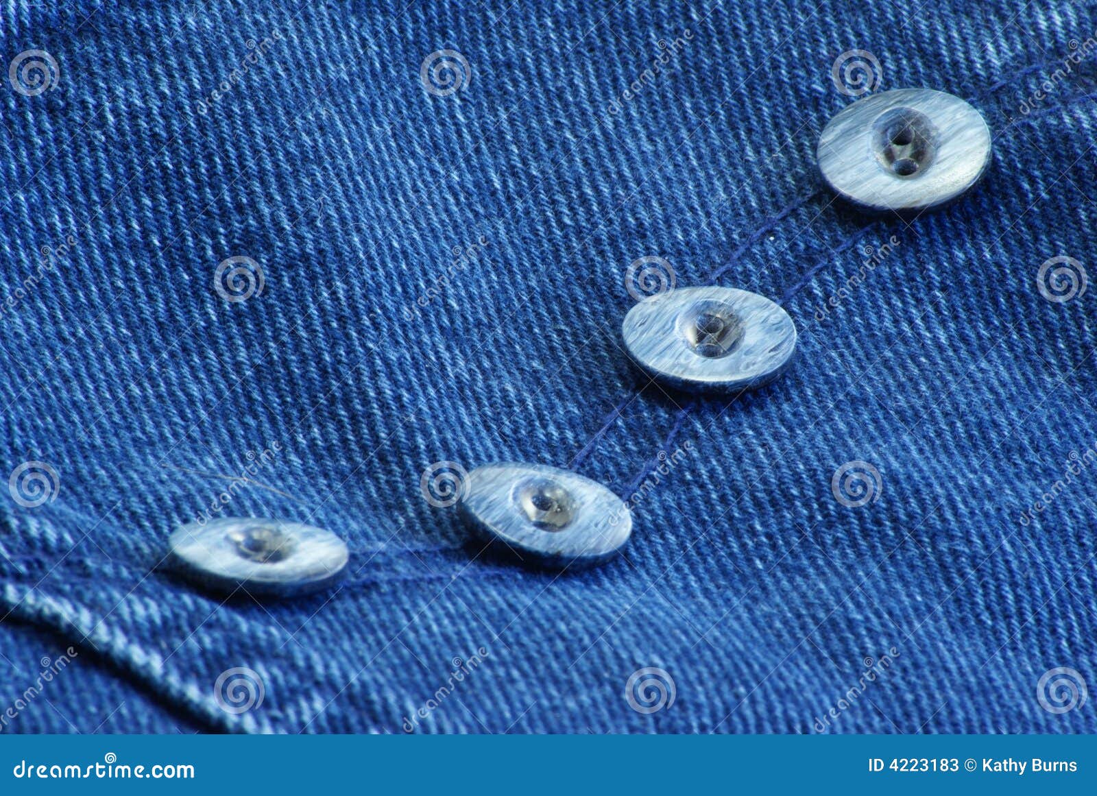 Buttons on Denim stock image. Image of decorative, buttons - 4223183