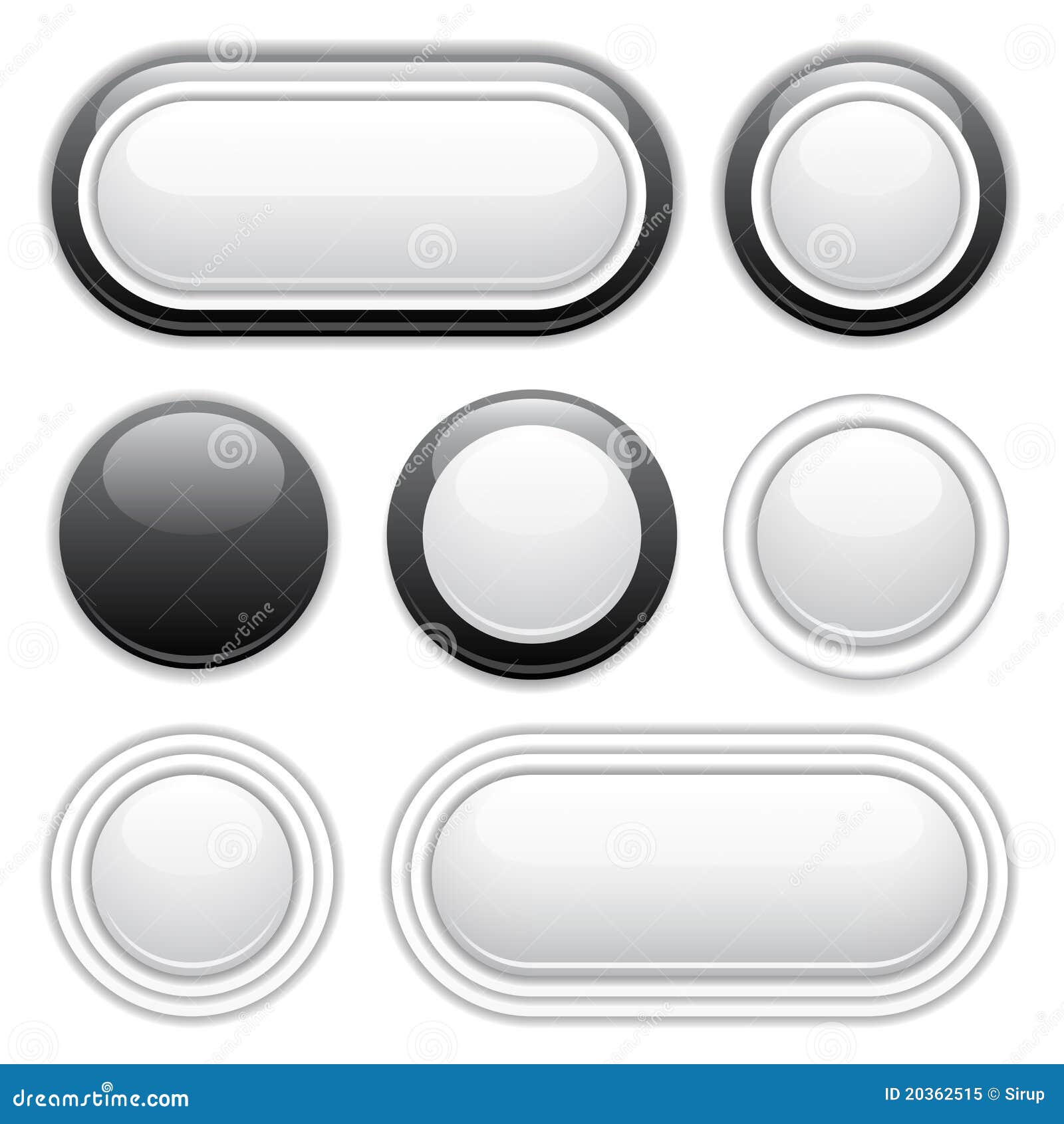 Buttons design elements stock vector. Illustration of reflection - 20362515