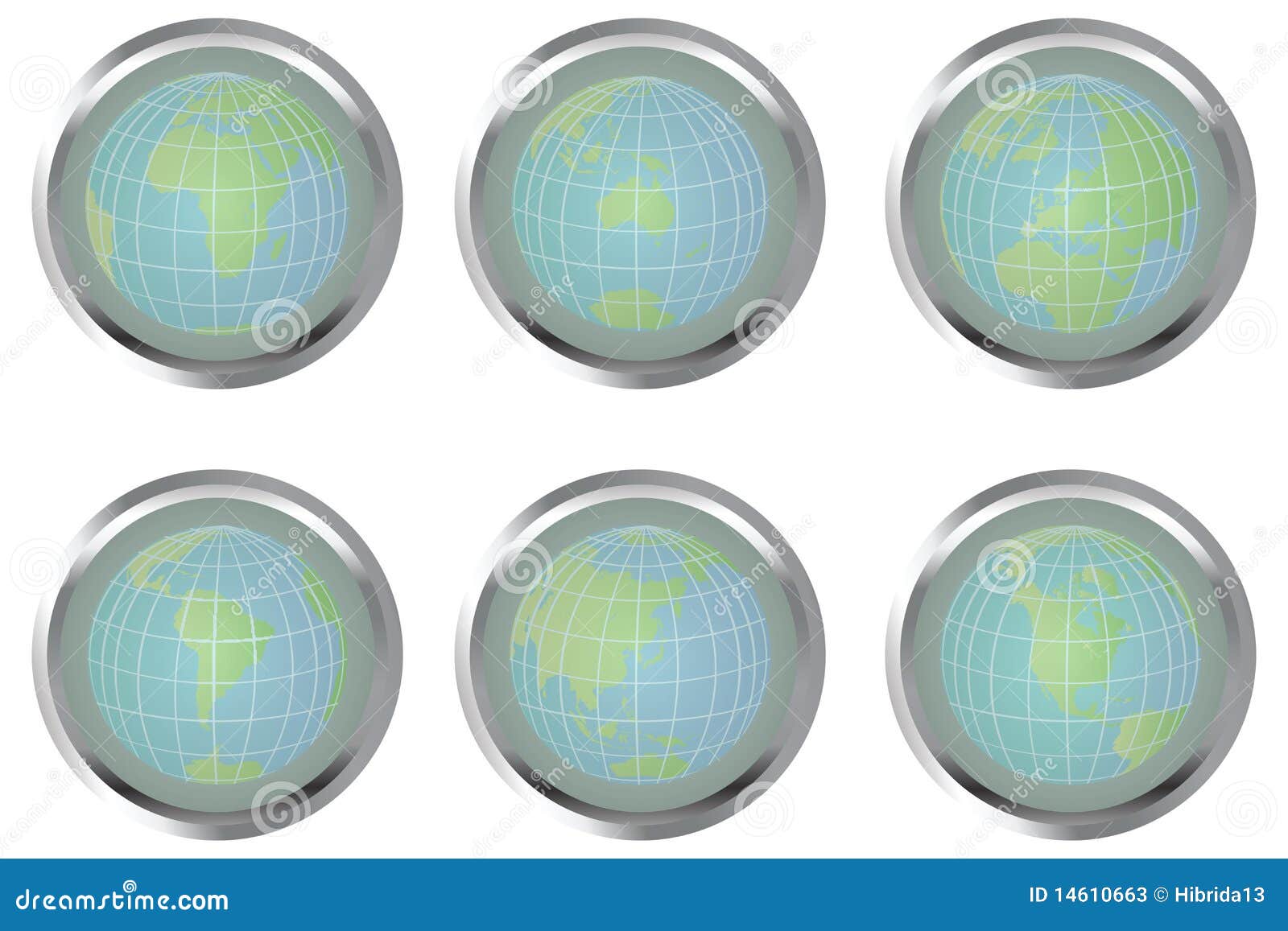 Buttons with Earth globes stock illustration. Illustration of ...