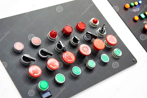 Buttons for Electrical Control Panels Stock Image - Image of indicator ...