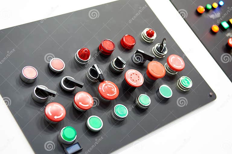 Buttons for Electrical Control Panels Stock Image - Image of indicator ...