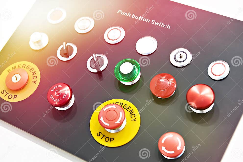 Buttons for Electrical Control Panels Stock Image - Image of instrument ...