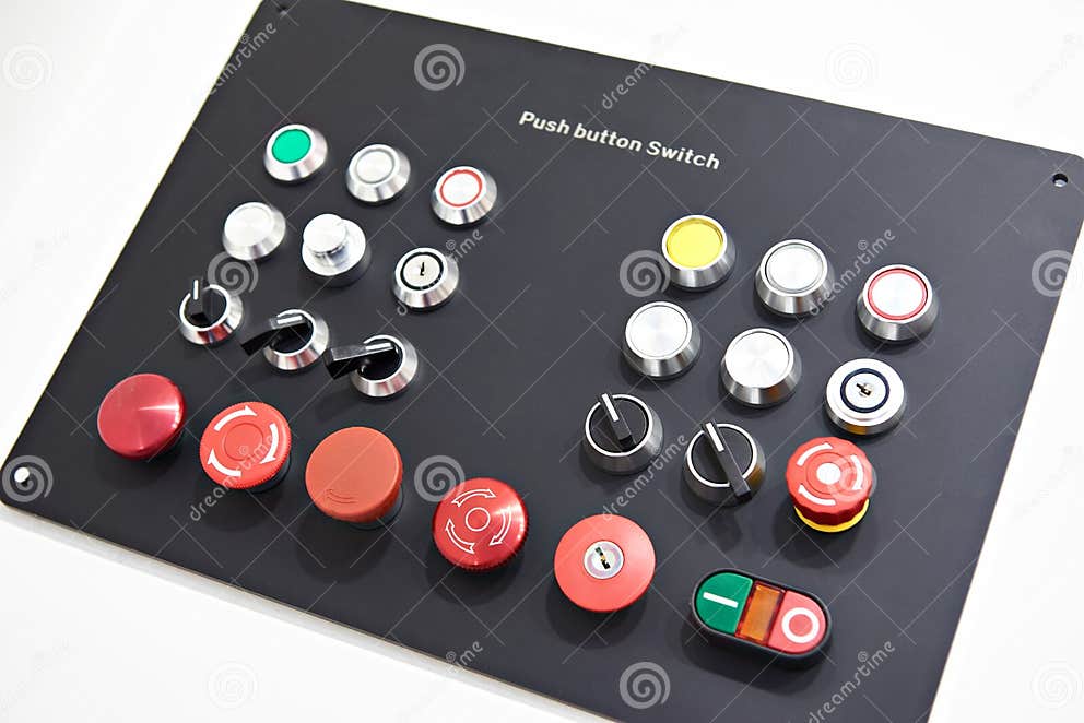 Buttons for Electrical Control Panels Stock Photo - Image of board ...