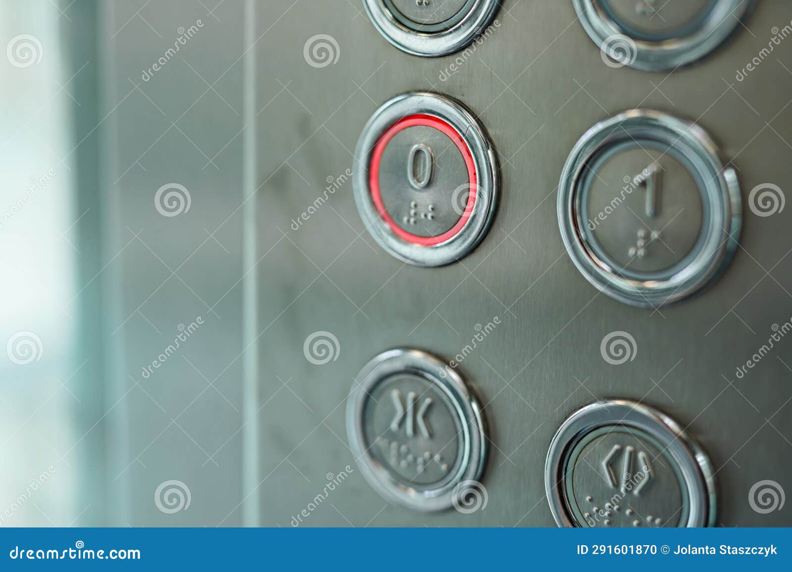 Buttons in the elevator stock photo. Image of iron, spoke - 291601870