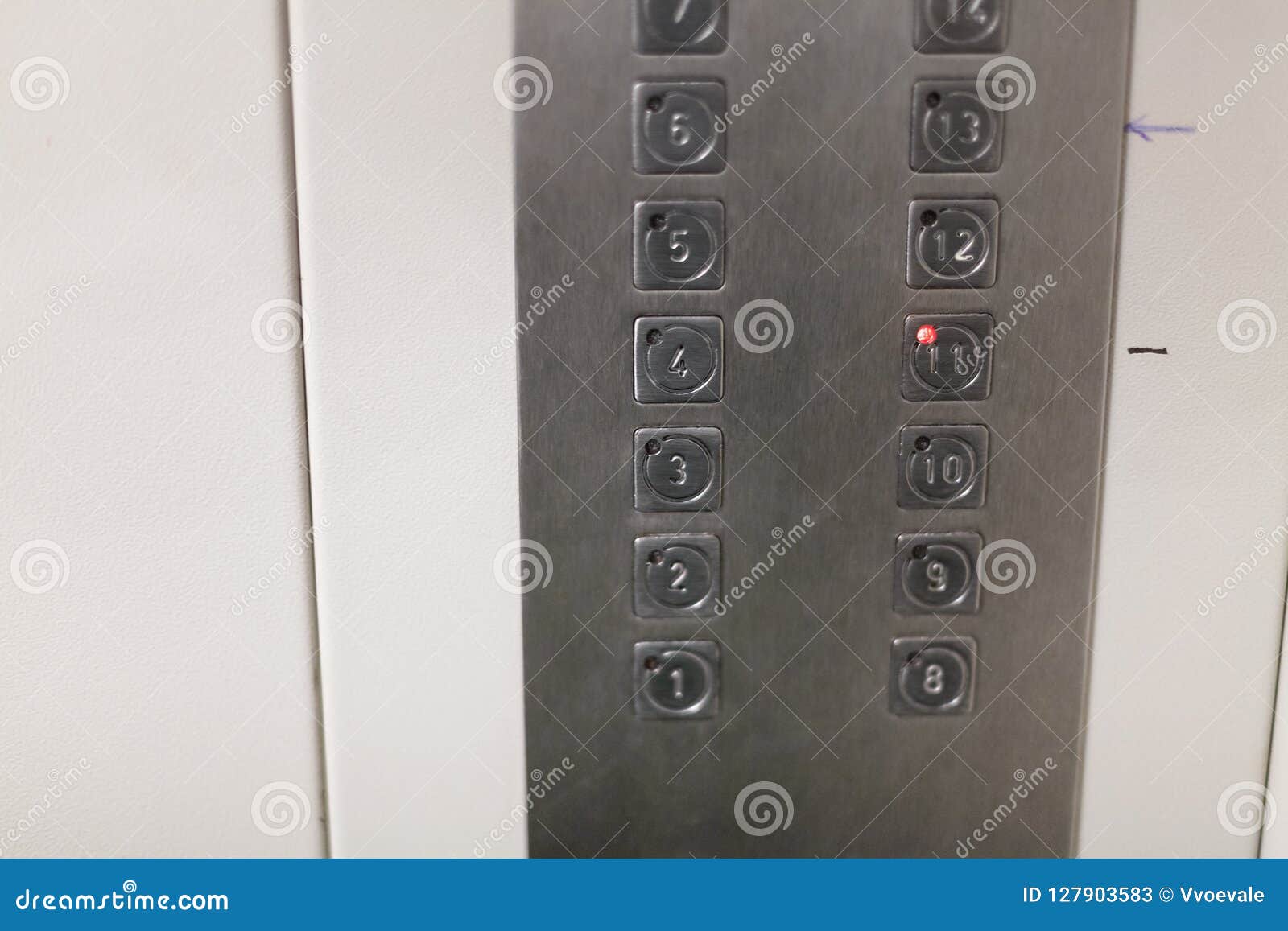Buttons in Elevator in Urban Apartment House Stock Image - Image of ...