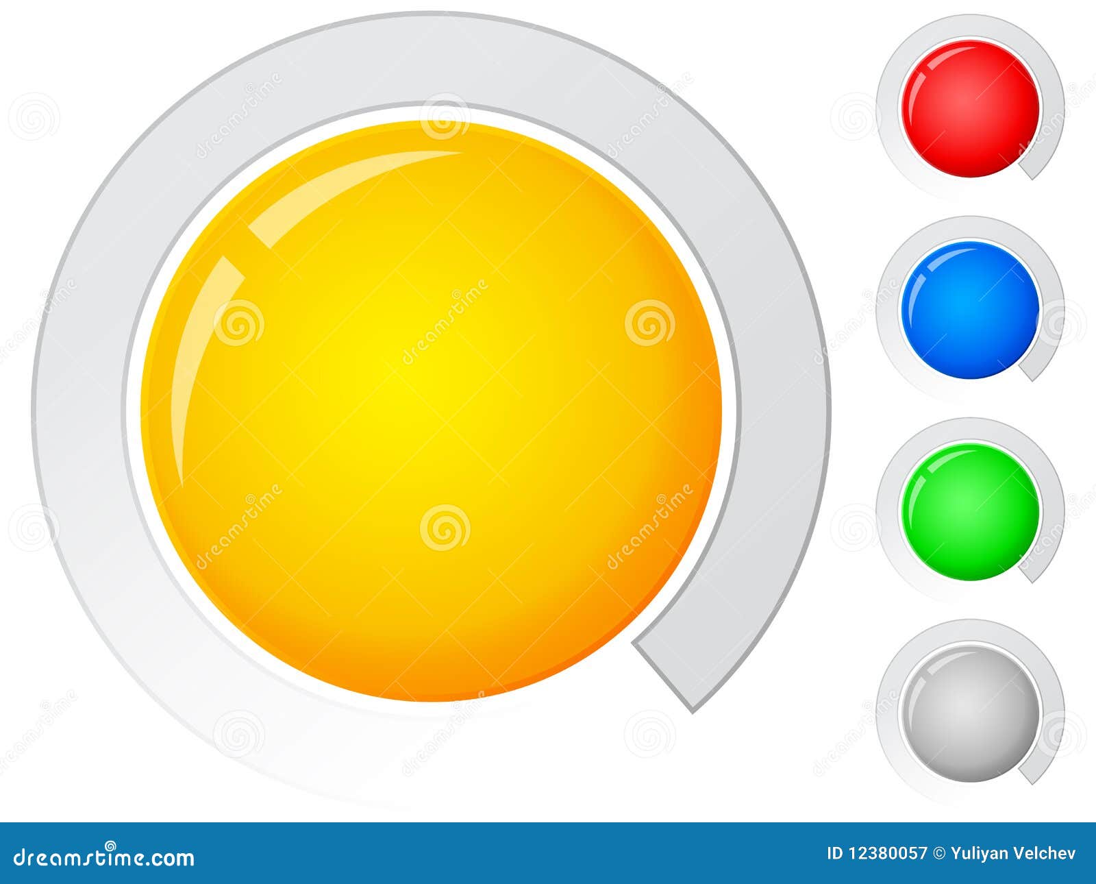 Buttons empty stock vector. Illustration of empty, circle - 12380057