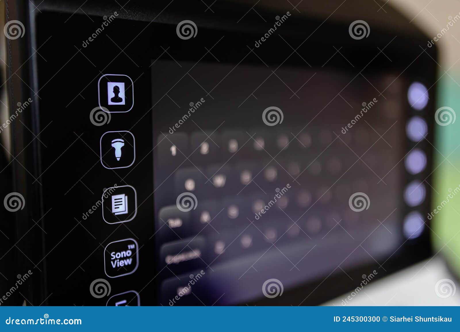 Buttons on Extension Panel of Sonographer Ultrasound Machine Stock ...