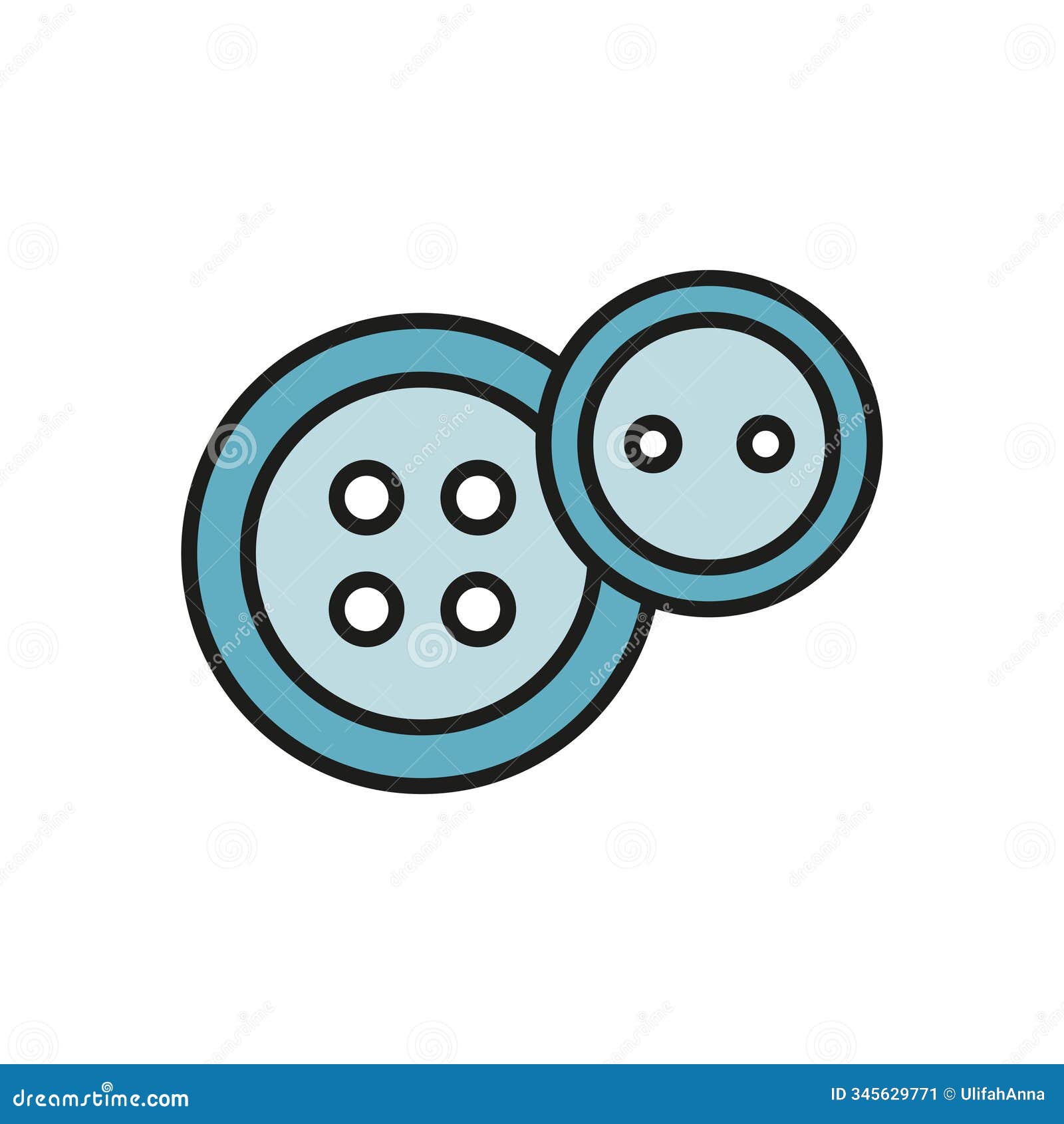 Buttons Fashion Tailor Icon Vector Basic Design Stock Illustration ...