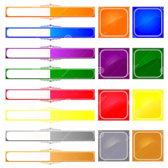 Buttons frames stock vector. Illustration of icon, computer - 22394287
