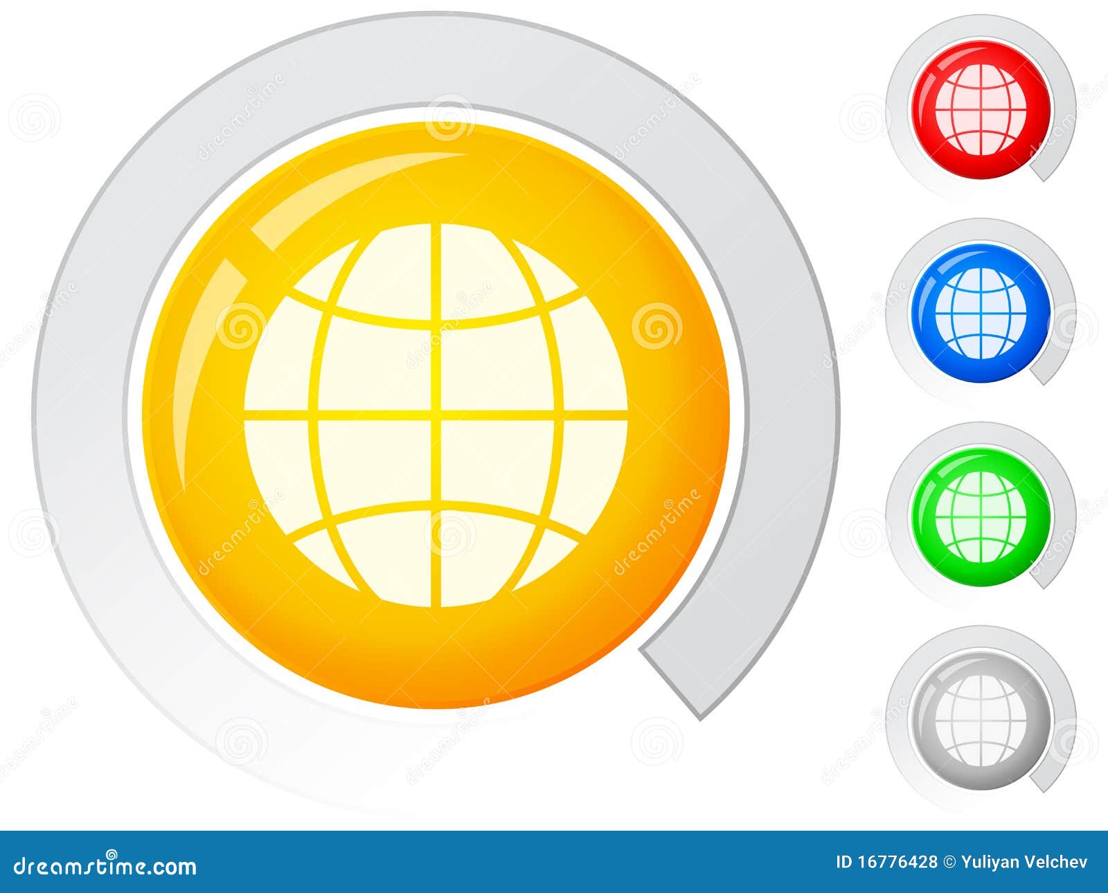 Buttons globe stock vector. Illustration of internet - 16776428