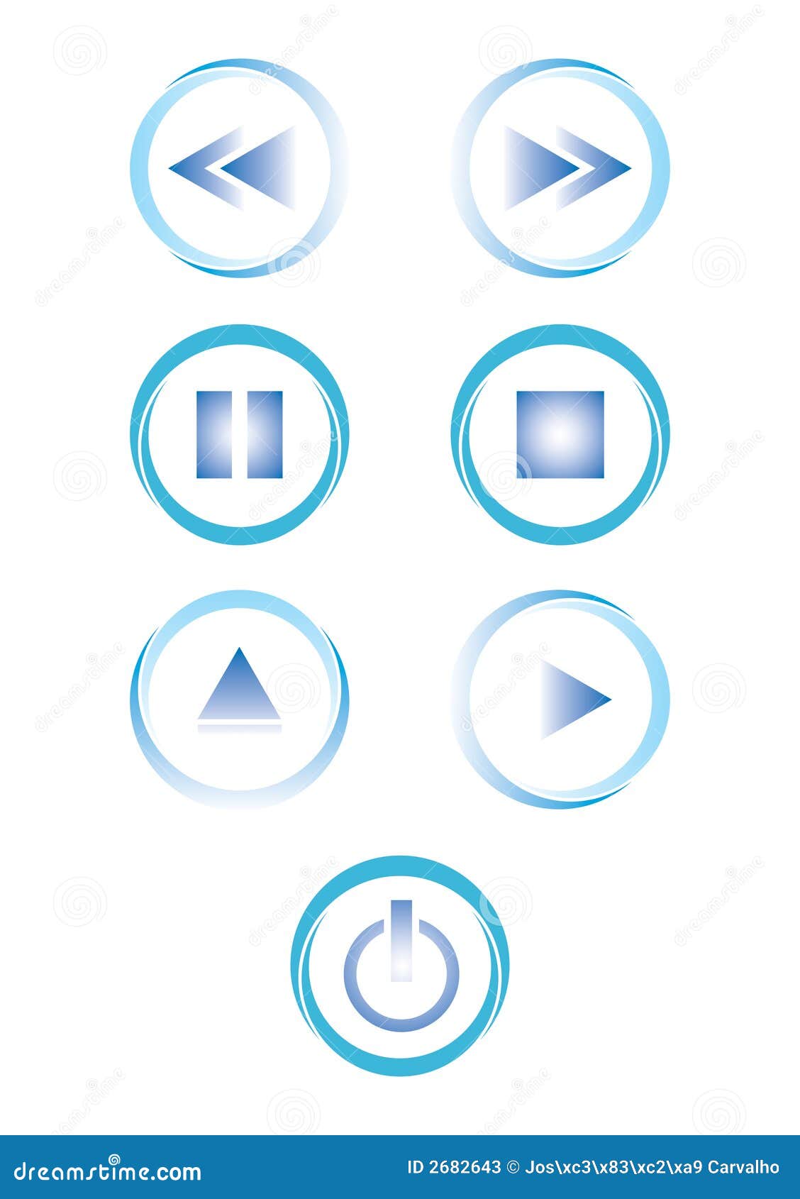 Buttons of hi-fi, stock illustration. Illustration of color - 2682643