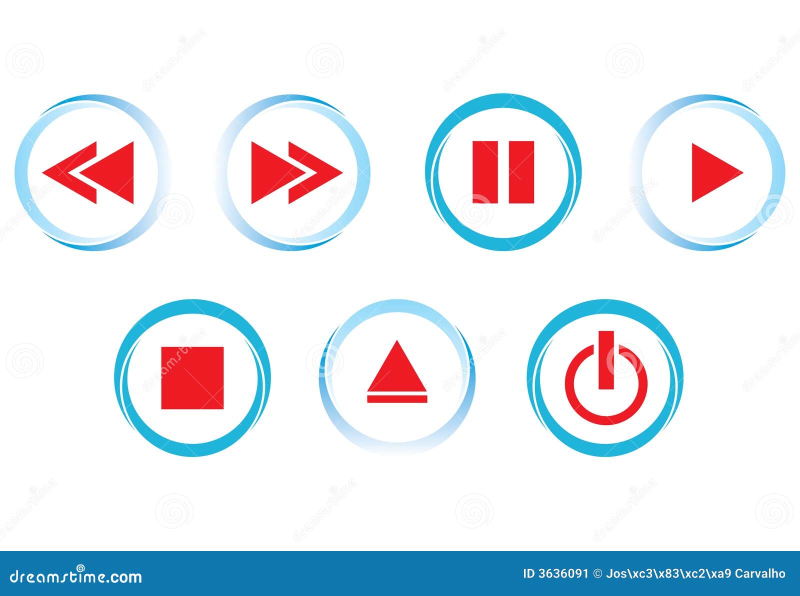 Buttons of hi-fi, vector stock vector. Illustration of backward - 3636091