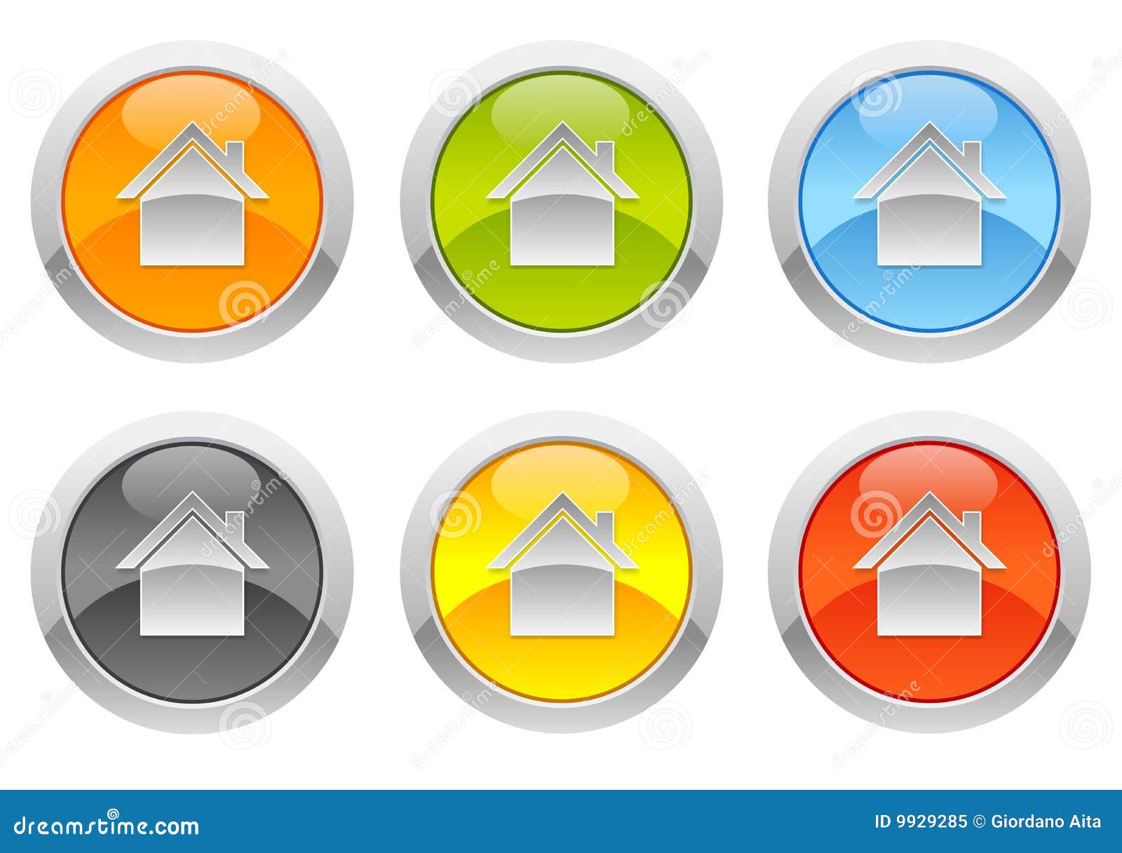 Buttons - Home stock illustration. Illustration of home - 9929285