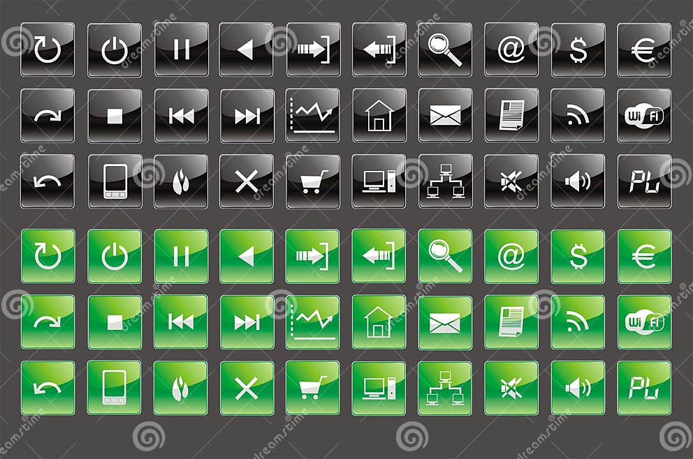 Buttons and icons editorial stock photo. Illustration of design - 5316983