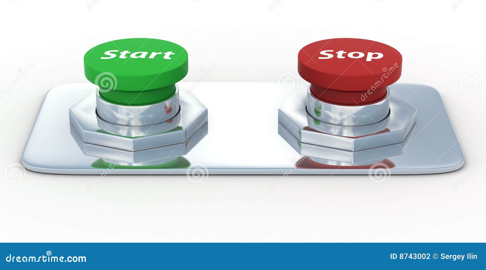 Buttons with an Inscription Start and Stop. Stock Illustration ...