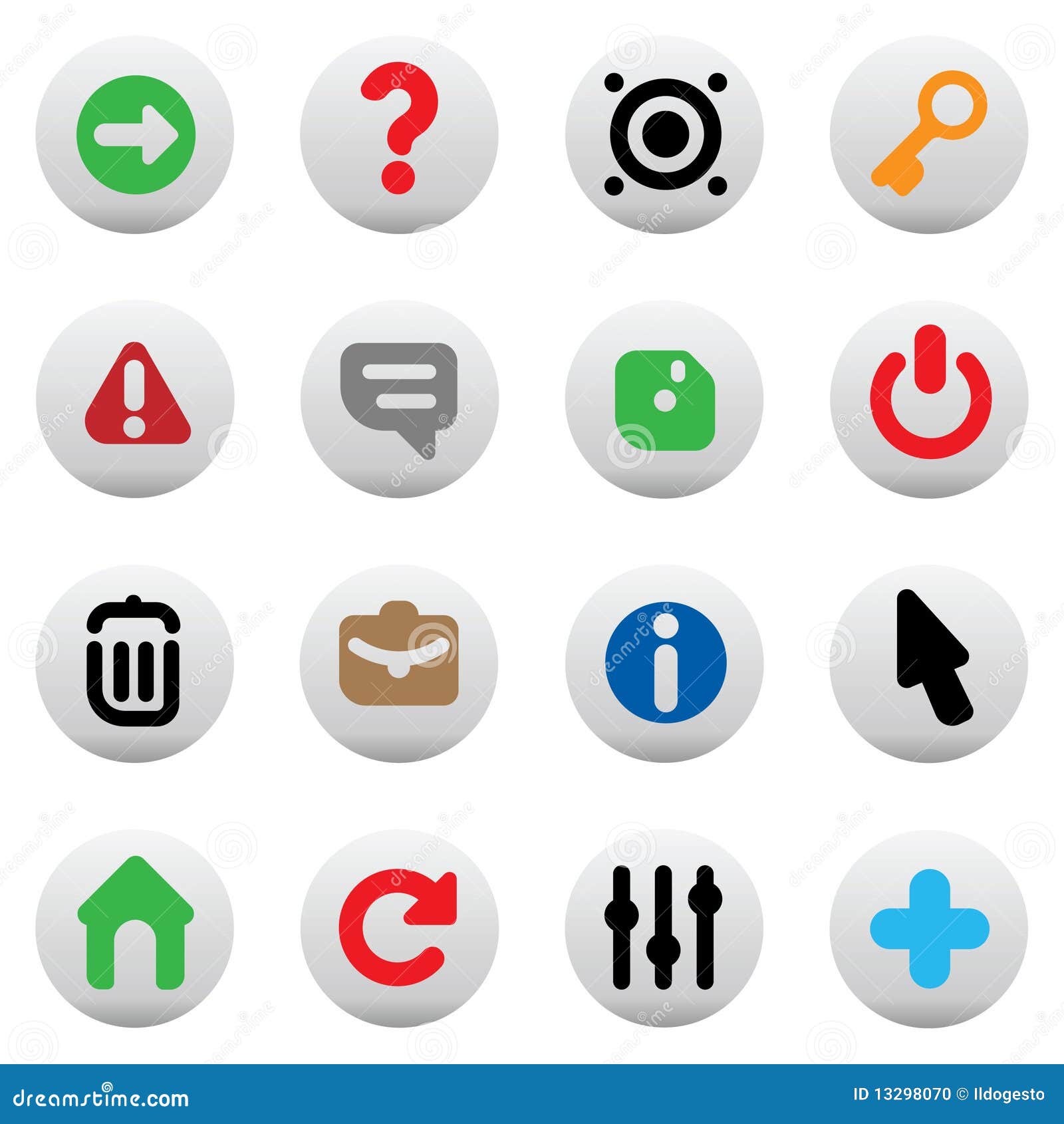 Buttons for interface stock vector. Illustration of exclamation - 13298070